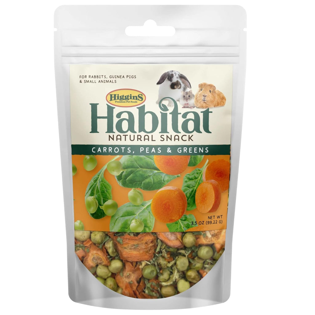 Higgins Habitat Natural Snack Carrot Peas & Greens Small Animal Treats