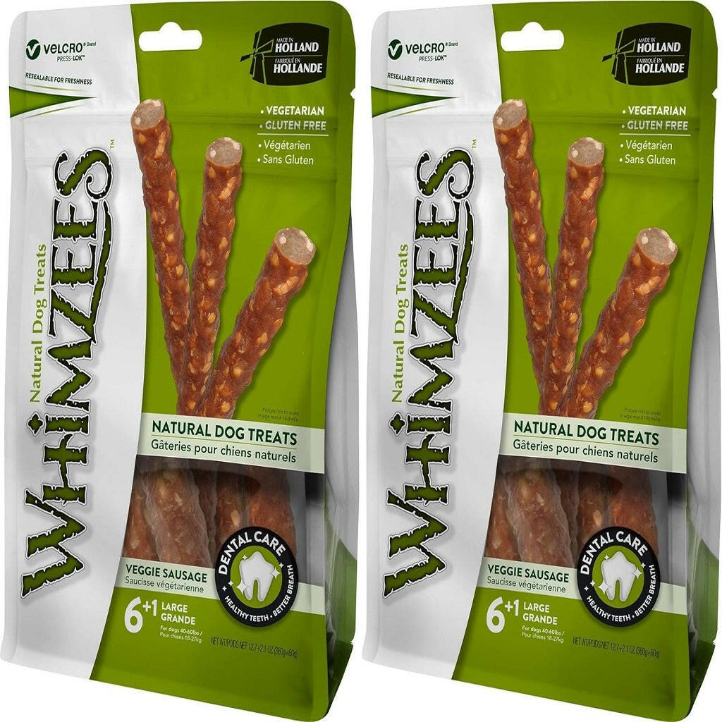 Whimzees by Wellness Dental Chews Veggie Sausage For Large Dog (7 Pack