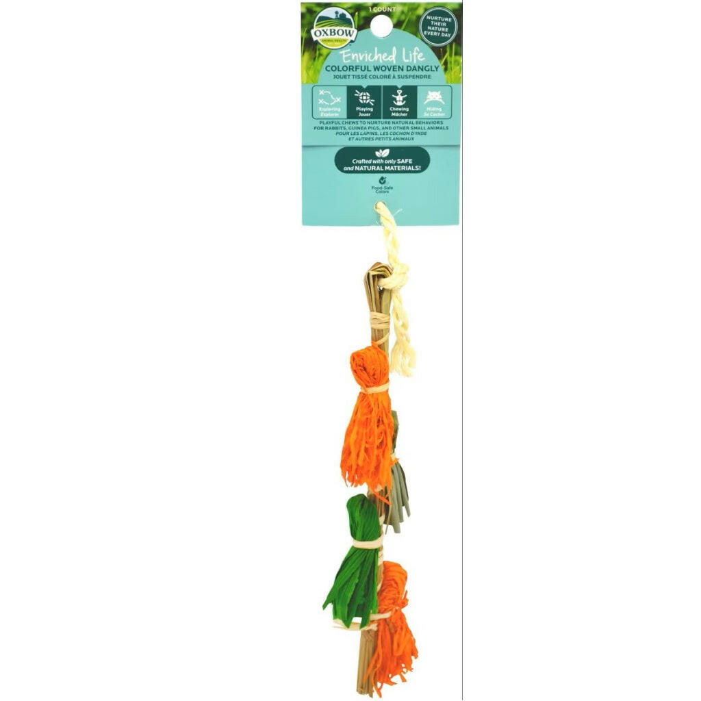 Oxbow Enriched Life Colorful Woven Dangly Toy for Small Pets