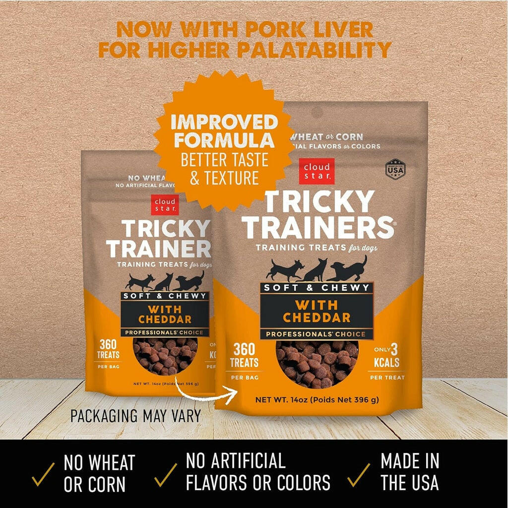 Cloud Star Tricky Trainers Soft & Chewy Cheddar Dog Treats