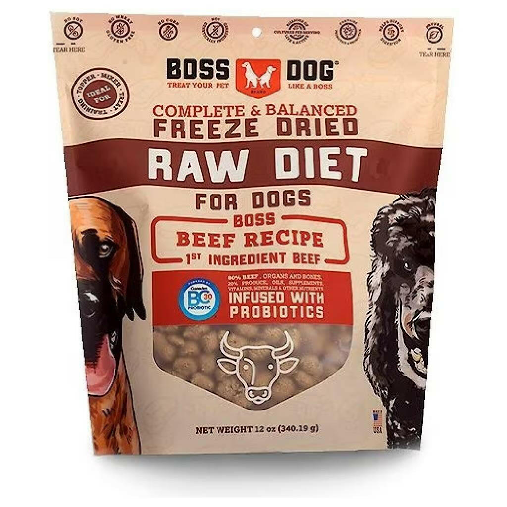 Boss Dog Complete & Balanced Freeze-Dried Raw Diet for Dogs Beef Recip