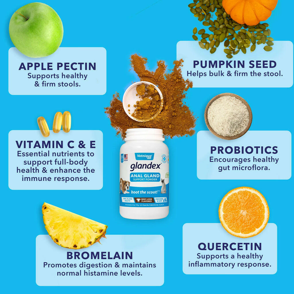 Glandex Anal Gland Supplement: Pork Liver Flavored Powder