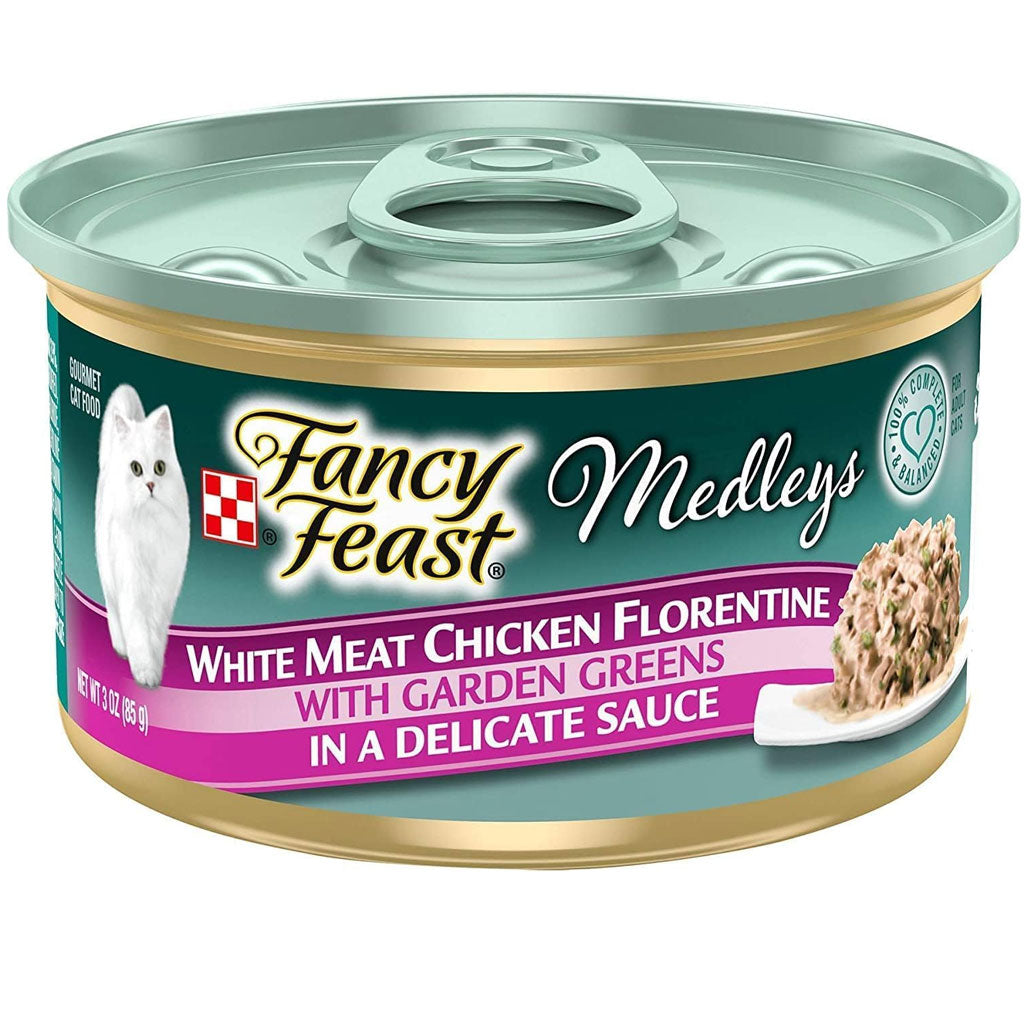Fancy Feast Medleys Chicken Florentine – Gourmet Recipe in Savory Sauce
