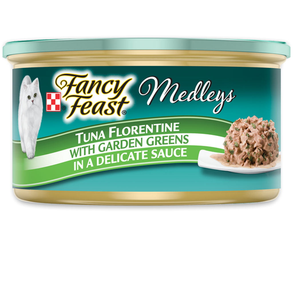 Fancy Feast Tuna Florentine Wet Cat Food – Savory Sauce with Spinach