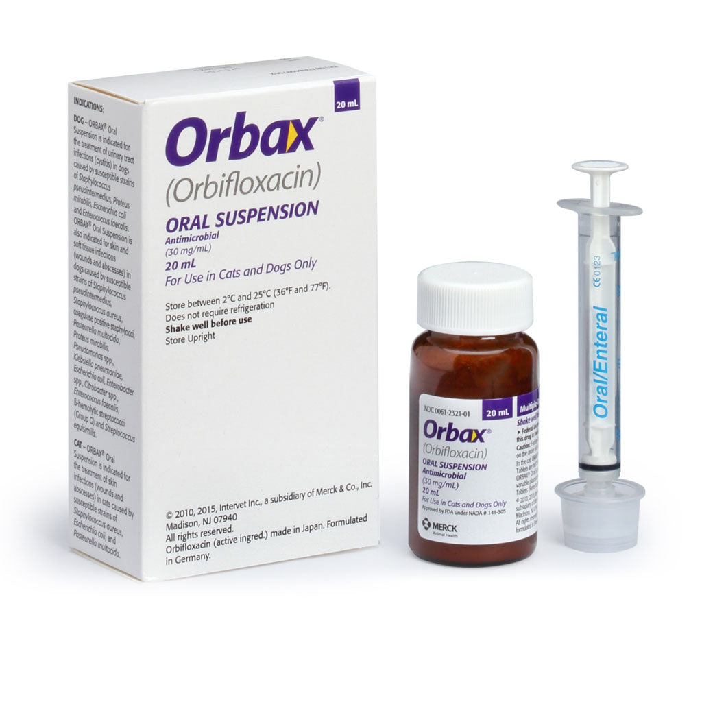 Orbax Oral Suspension (Orbifloxacin) - Antibiotic for Dogs & Cats