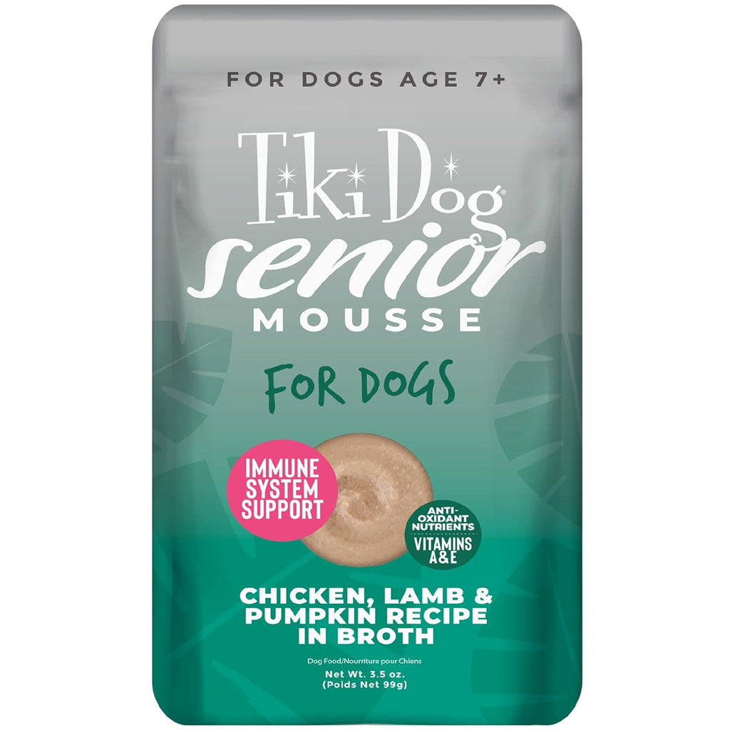 Tiki Dog Senior Mousse Chicken, Lamb & Pumpkin Wet Dog Food
