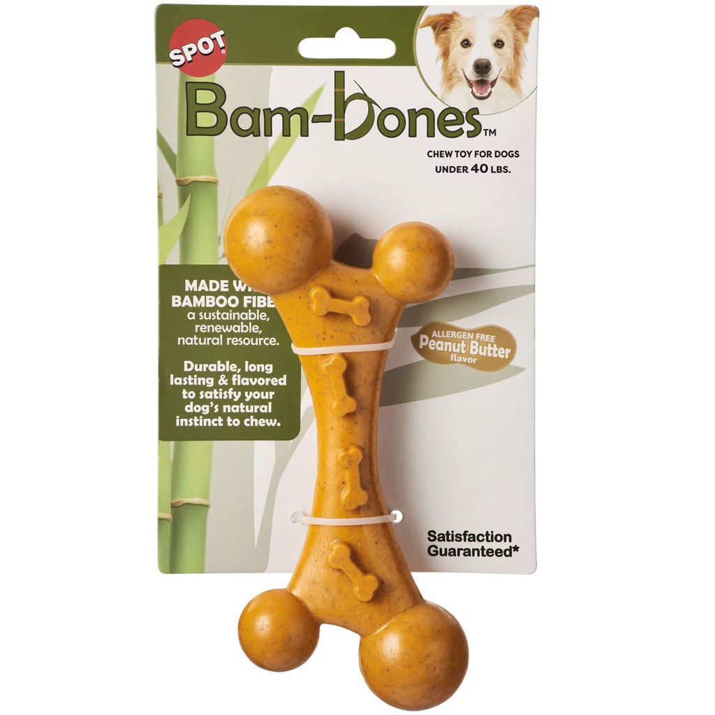 Peanut Butter Flavor Nubby Bone Chew Toy from Spot. Order Now!