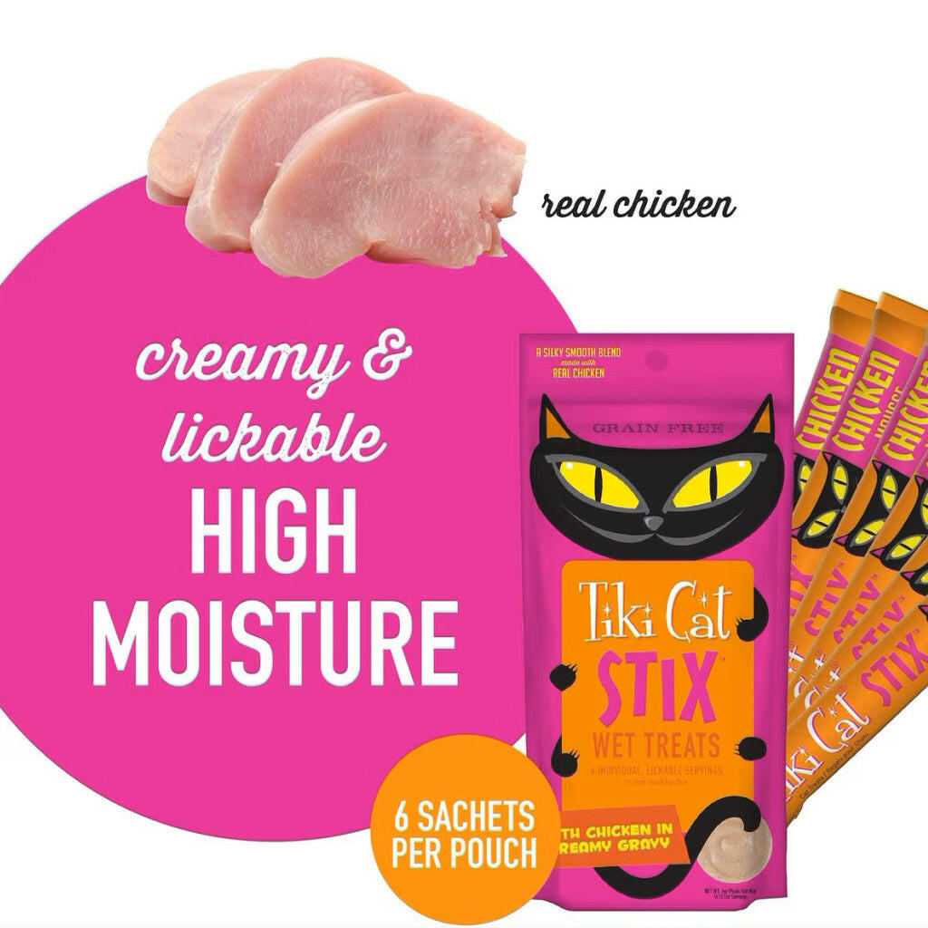 Tiki Cat Stix Chicken Mousse Treats - Moisture Rich & Grain Free