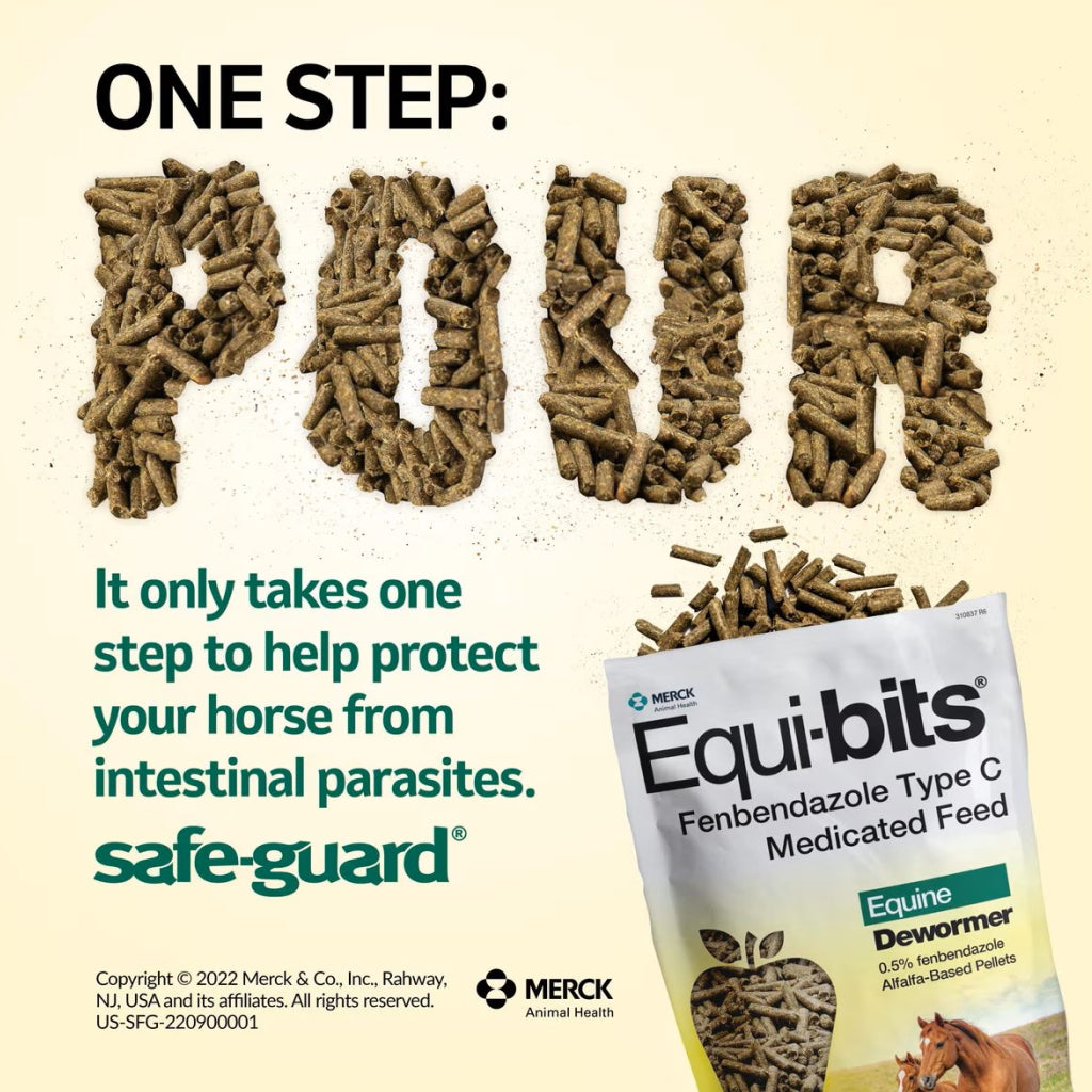 Safe-Guard Equi-Bits Equine Horse Dewormer Merck for Horses