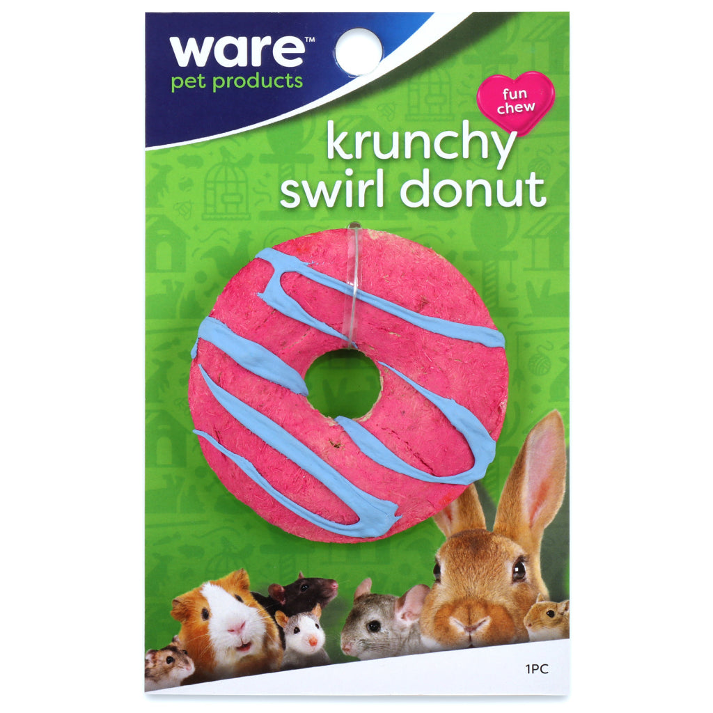 Ware Krunchy Swirl Donut Chew Toy for Small Pets