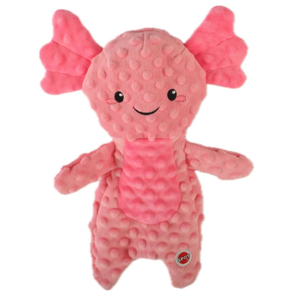 Spot No Stuffing Axolotl Dog Toy 14" – Squeaky Plush