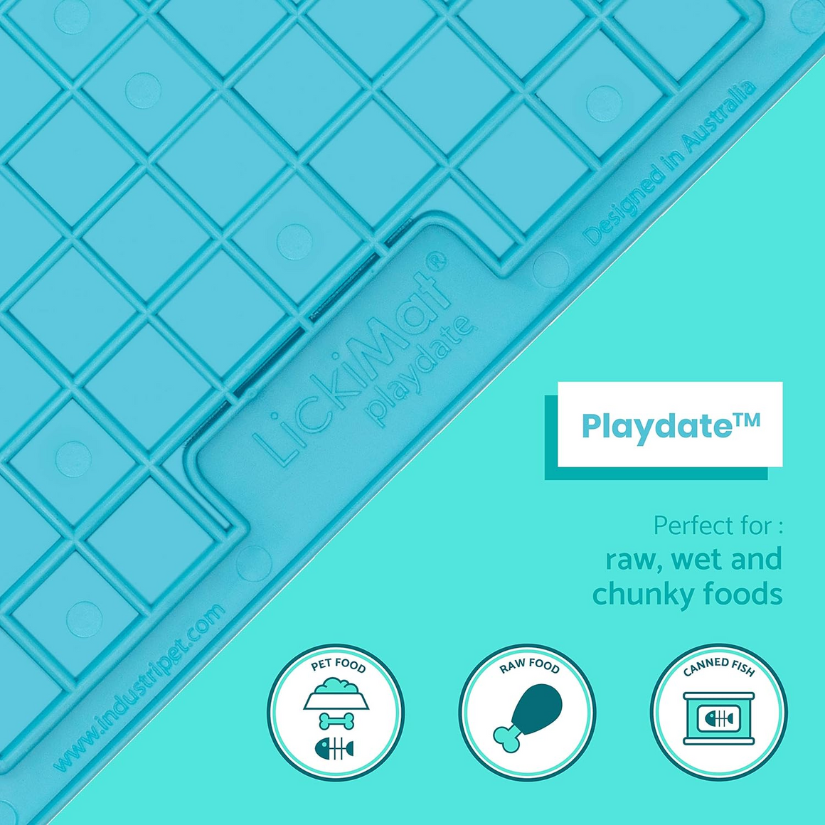 LickiMat Classic Playdate Lick Mat – Fun & Engaging Slow Feeder