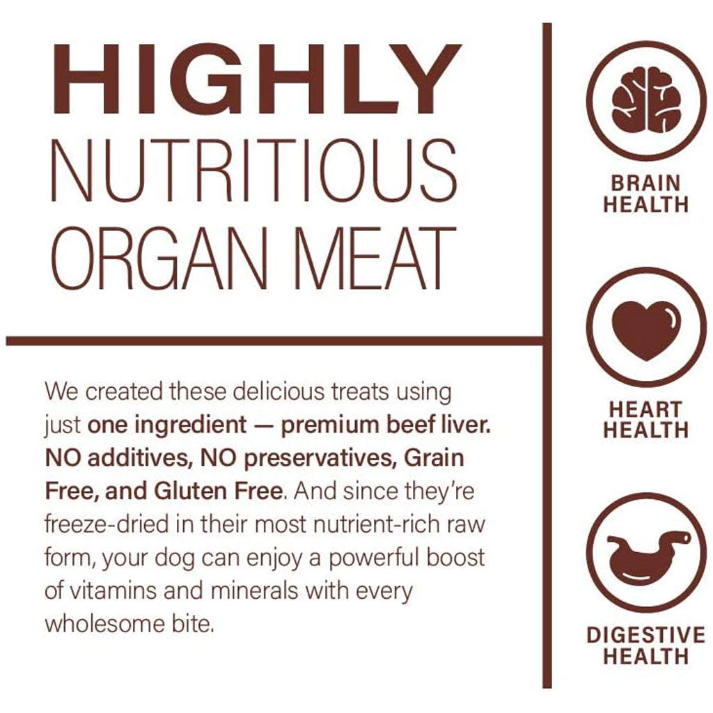 360 Pet Beef Liver Freeze-Dried Raw Dog Treats