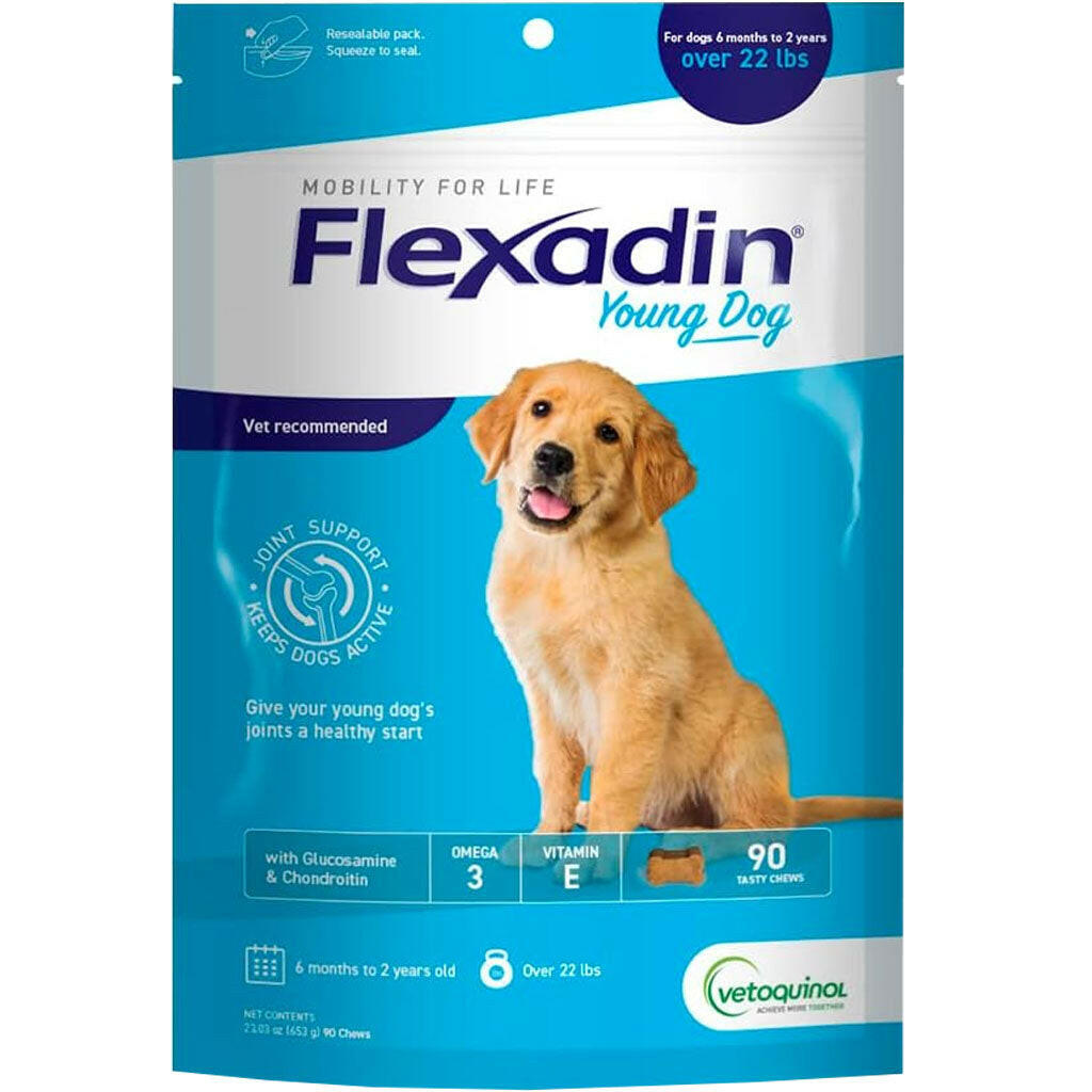 Flexadin Supplement for Young Dogs - Chews for Hip & Joint Health