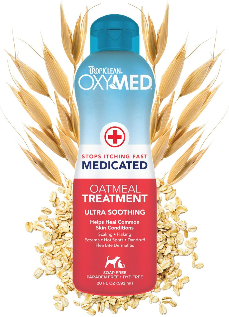 Tropiclean OxyMed Medicated Oatmeal Treatment Soothing Rinse For Pets
