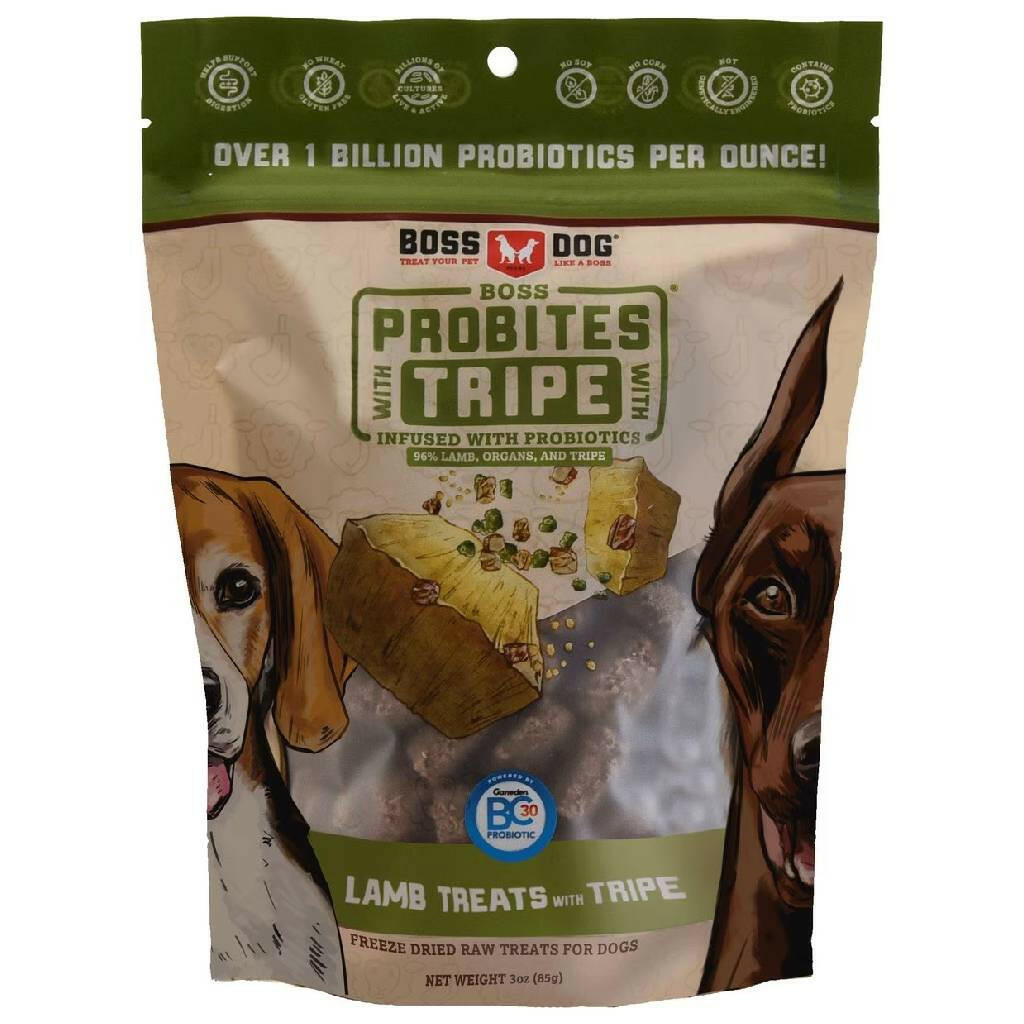 Boss Dog Probites Freeze Dried Raw Lamb & Tripe Treats with Probiotics