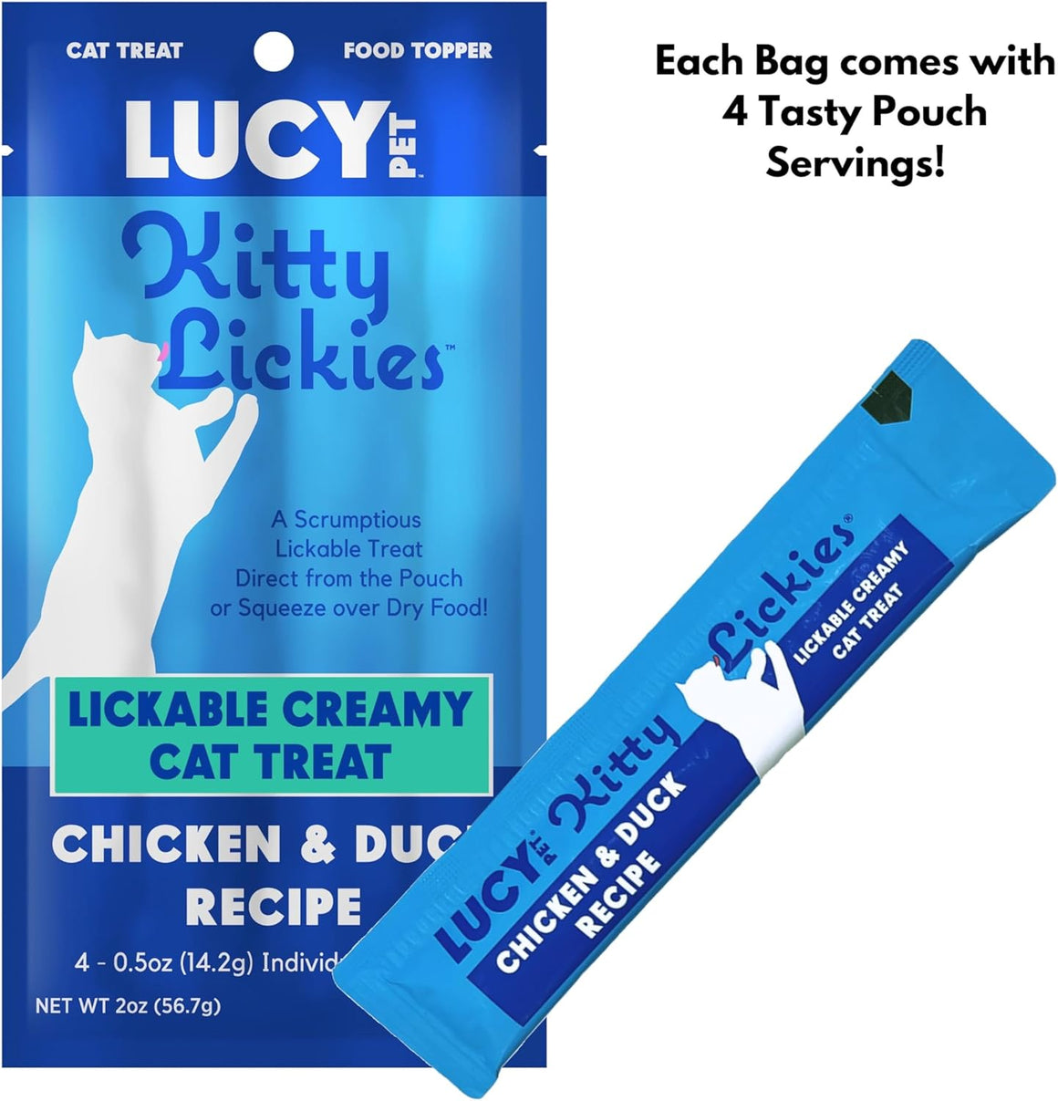 Creamy Cat Treats: Lucy Pet Kitty Lickies Chicken & Duck