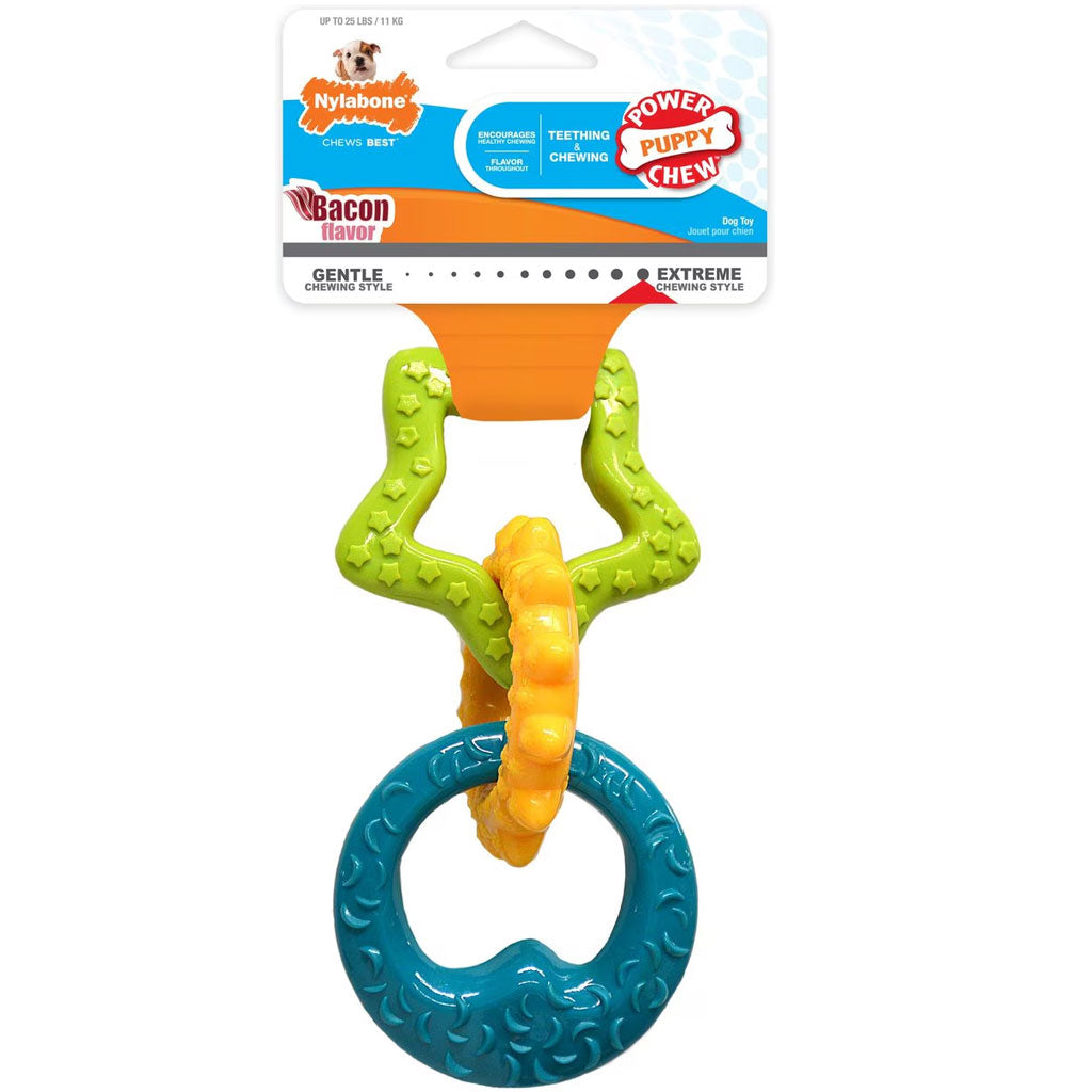 Puppy Chew Bliss: Bacon Flavored Nylabone Rings