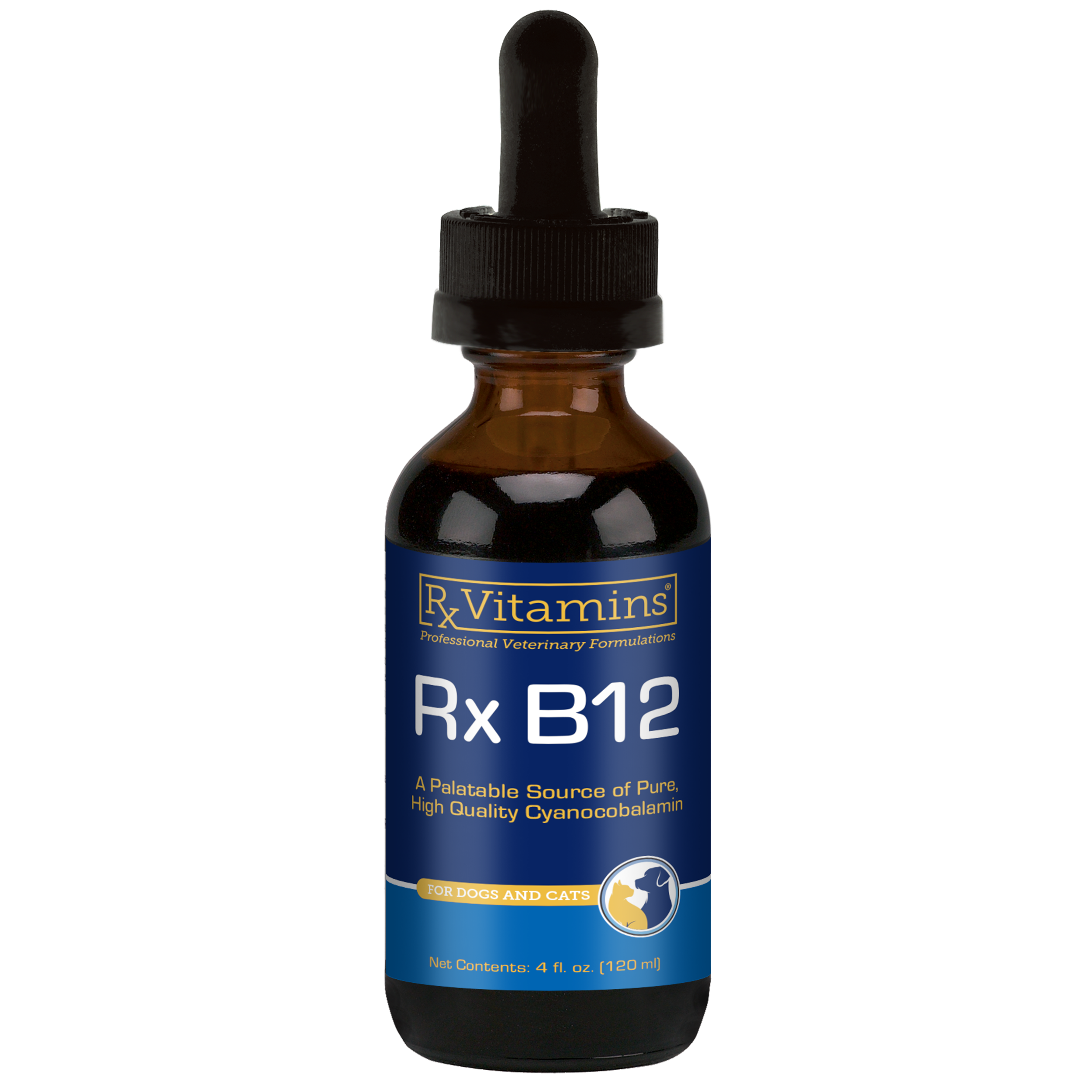 Rx Vitamins Rx B12 Liquid Digestive Supplement For Dogs and Cats (4 oz