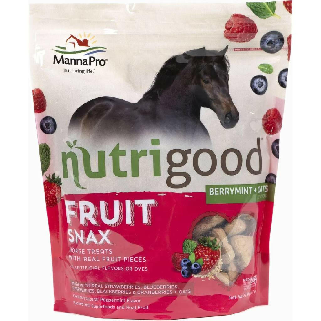 Manna Pro Nutrigood Fruit Snax Berrymint & Oats Treats for Horses (2 l