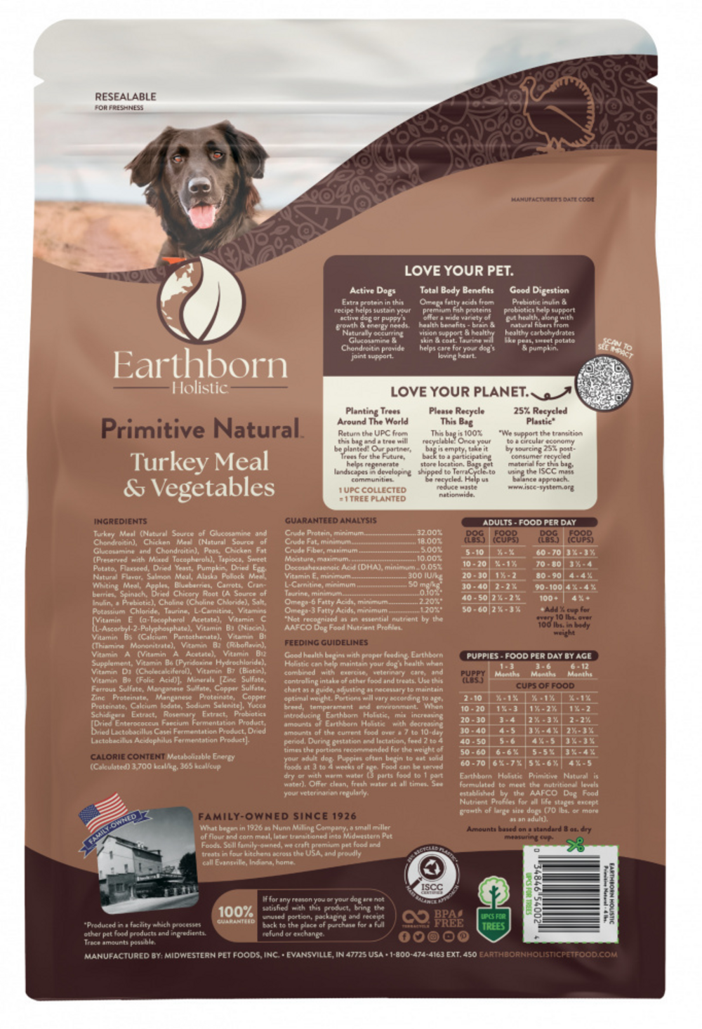 Earthborn Holistic Primitive Natural Turkey Meal & Vegetables Grain Fr
