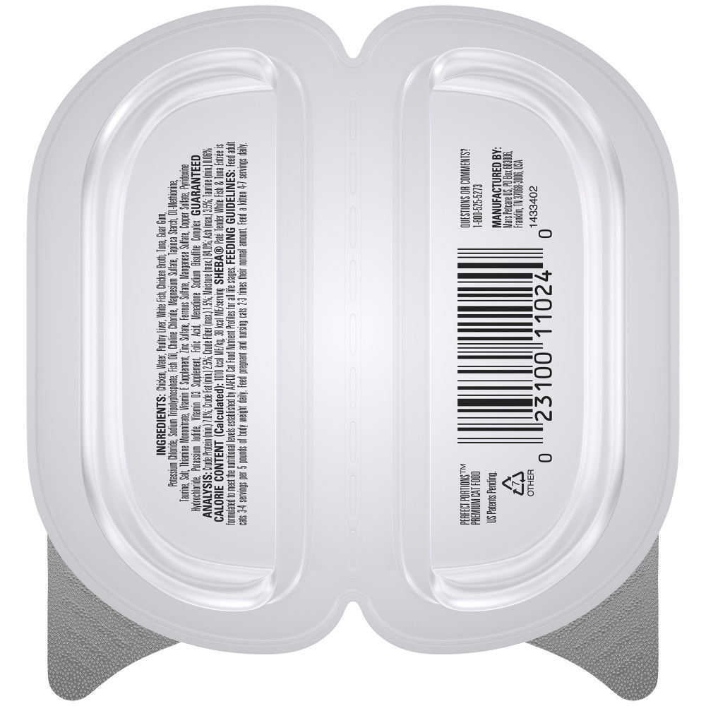 Sheba Pat Tender Whitefish & Tuna Entre Perfect Portions Twin Pack Wet