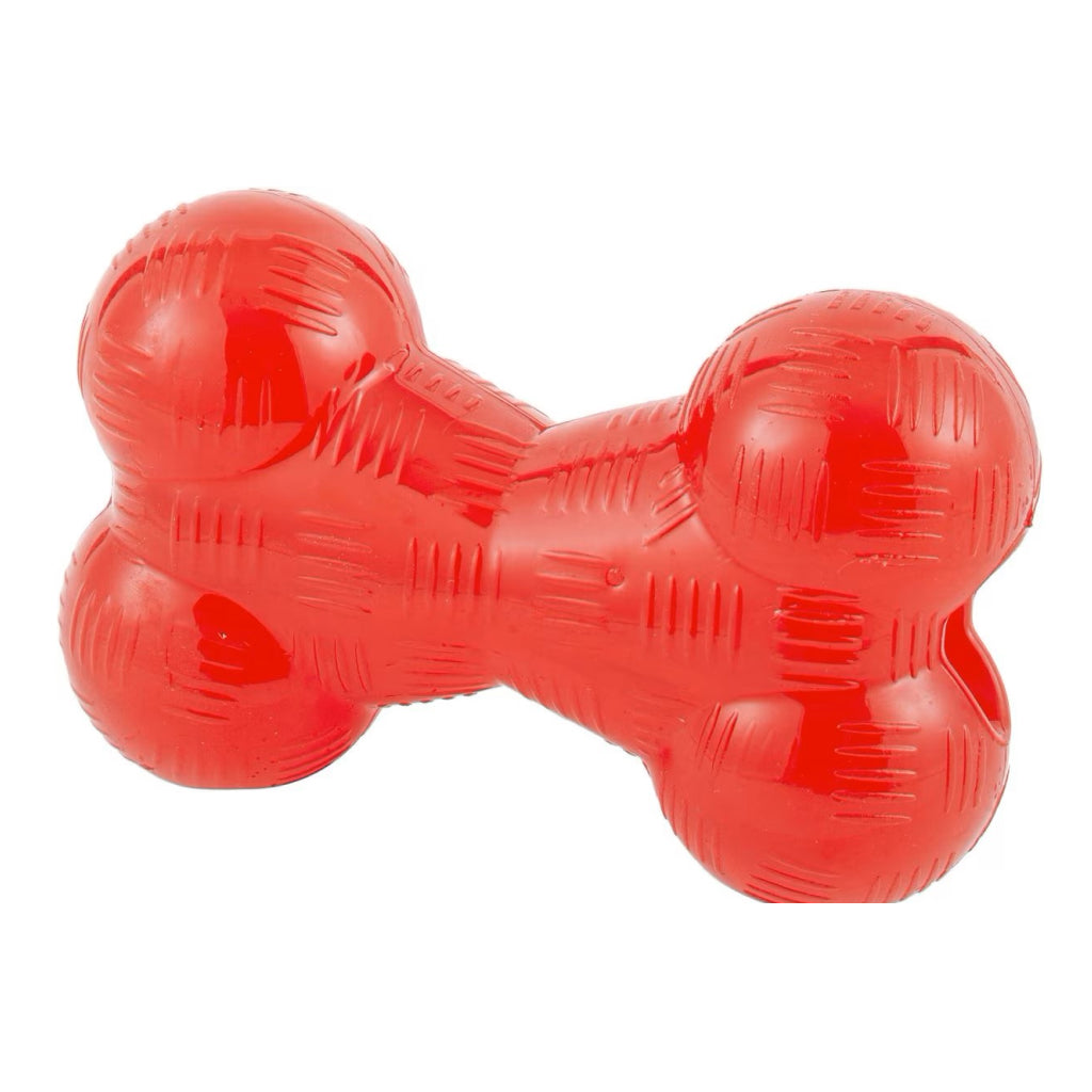 Ethical Play Strong Rubber Red Bone - Chew Toy for Dogs