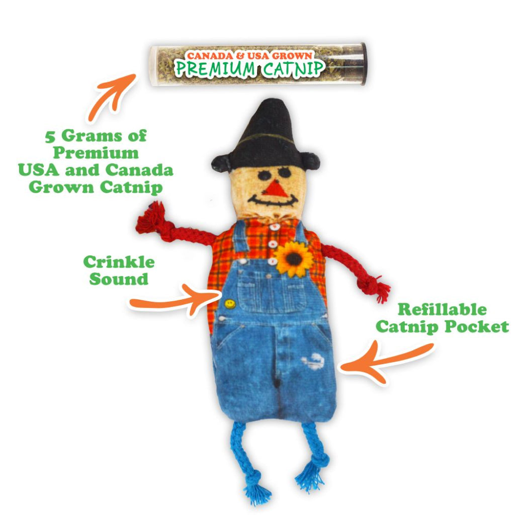 Meowijuana "Get Spooked" - Scarecrow Fillable Catnip Toy For Cats