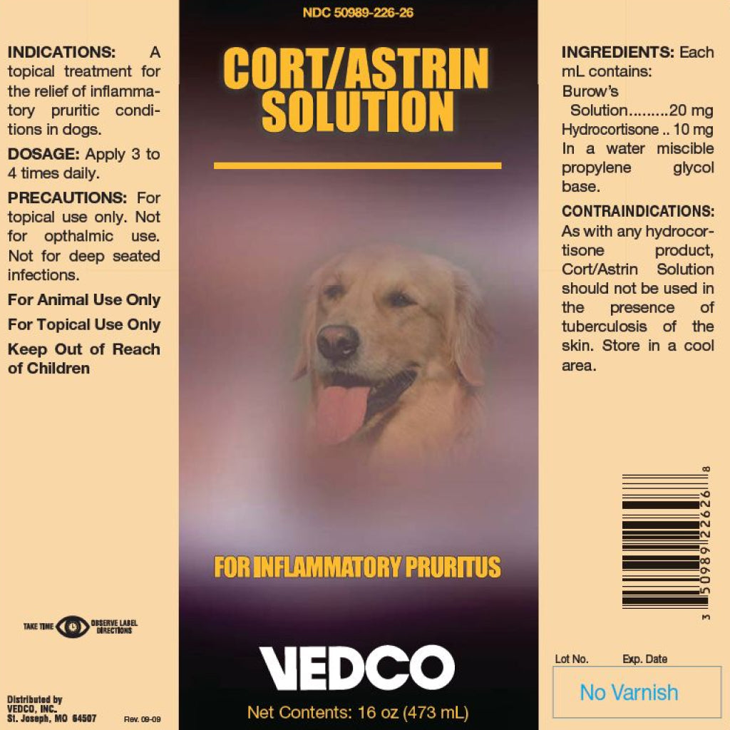 Vedco Cort/Astrin Solution for Dogs - Relieves Itching & Inflammation