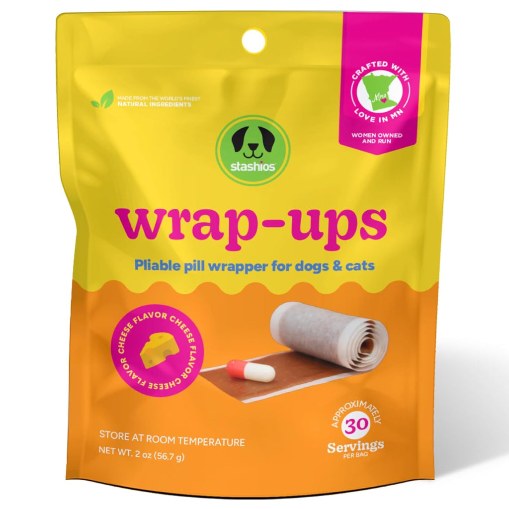 Stashios Wrap-Ups Cheese Pill Wrapper – Easy Cheese-Flavored Pill Treat ...