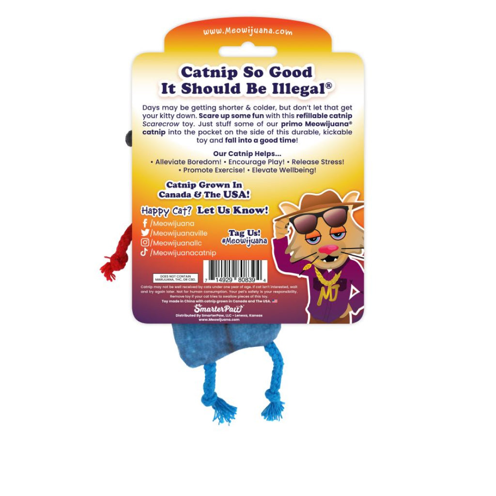 Meowijuana "Get Spooked" - Scarecrow Fillable Catnip Toy For Cats