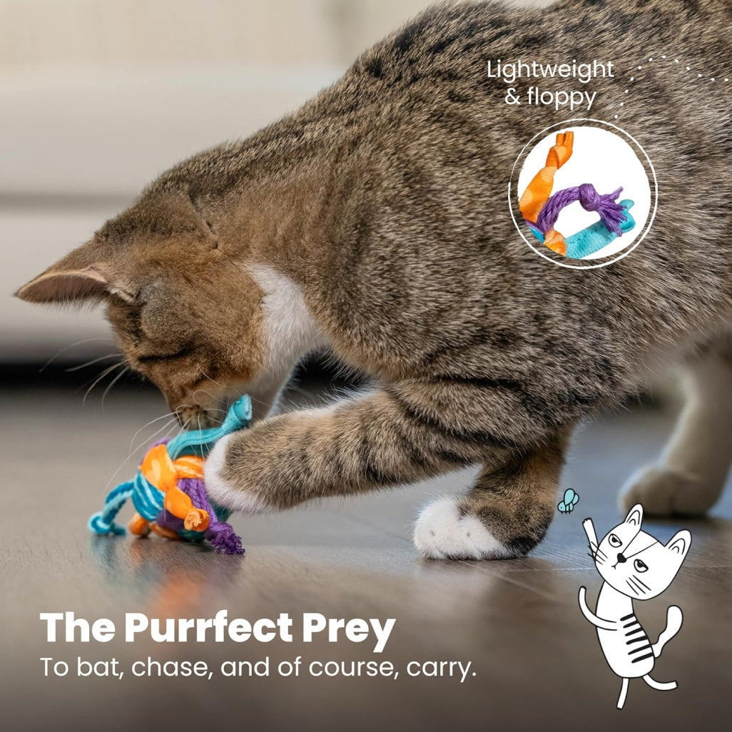 Catstages Tons of Tails Dental Toy For Cat with Catnip (Assorted Color