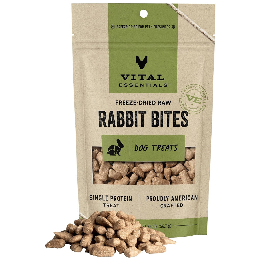 Vital Essentials Freeze-Dried Raw Rabbit Bites Treats For Dogs
