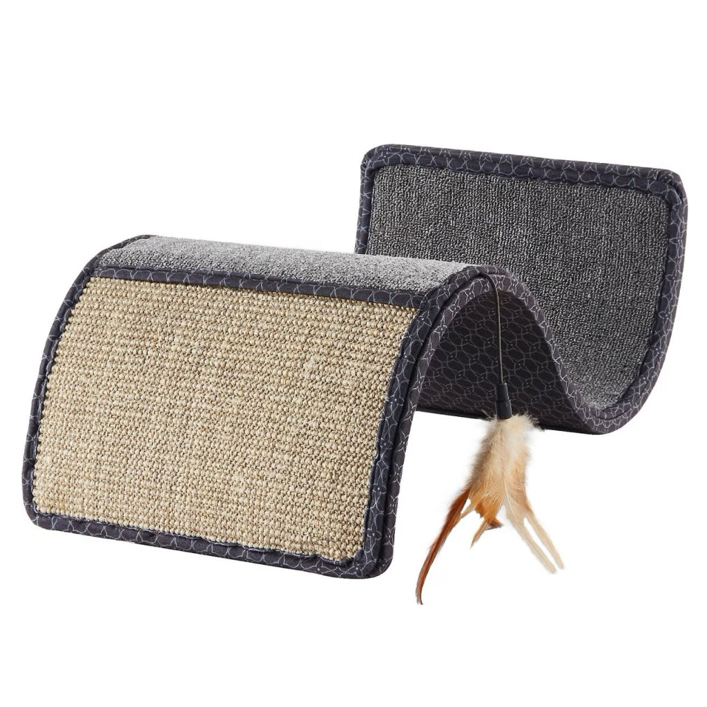 SmartyKat Scratch Scroll Multi-Surface Cat Scratcher with Feather Toy