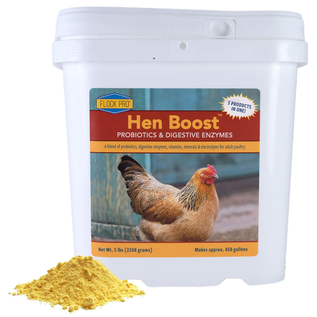 Flock Pro Hen Boost: Probiotics & Digestive Enzymes for Poultry