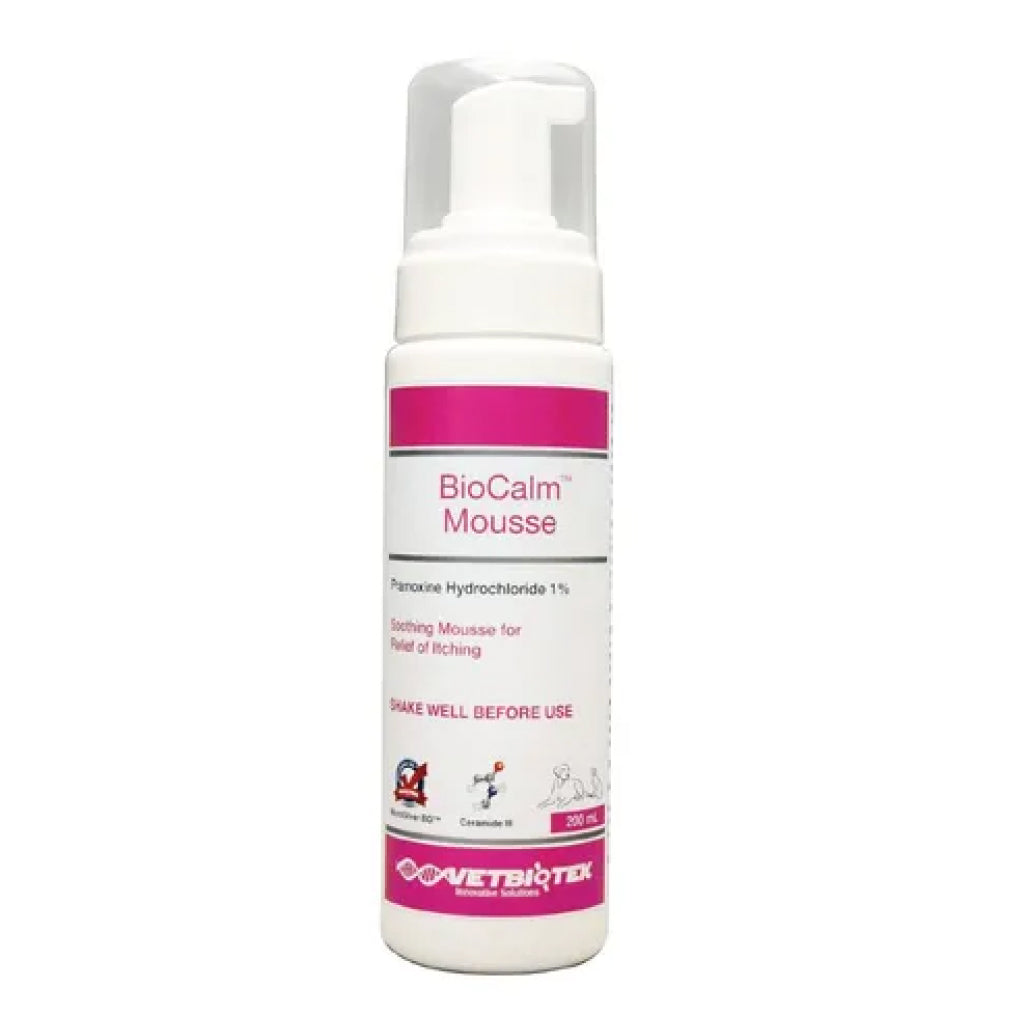BioCalm Mousse for Dogs, Cats & Horses – Instant Itch Relief