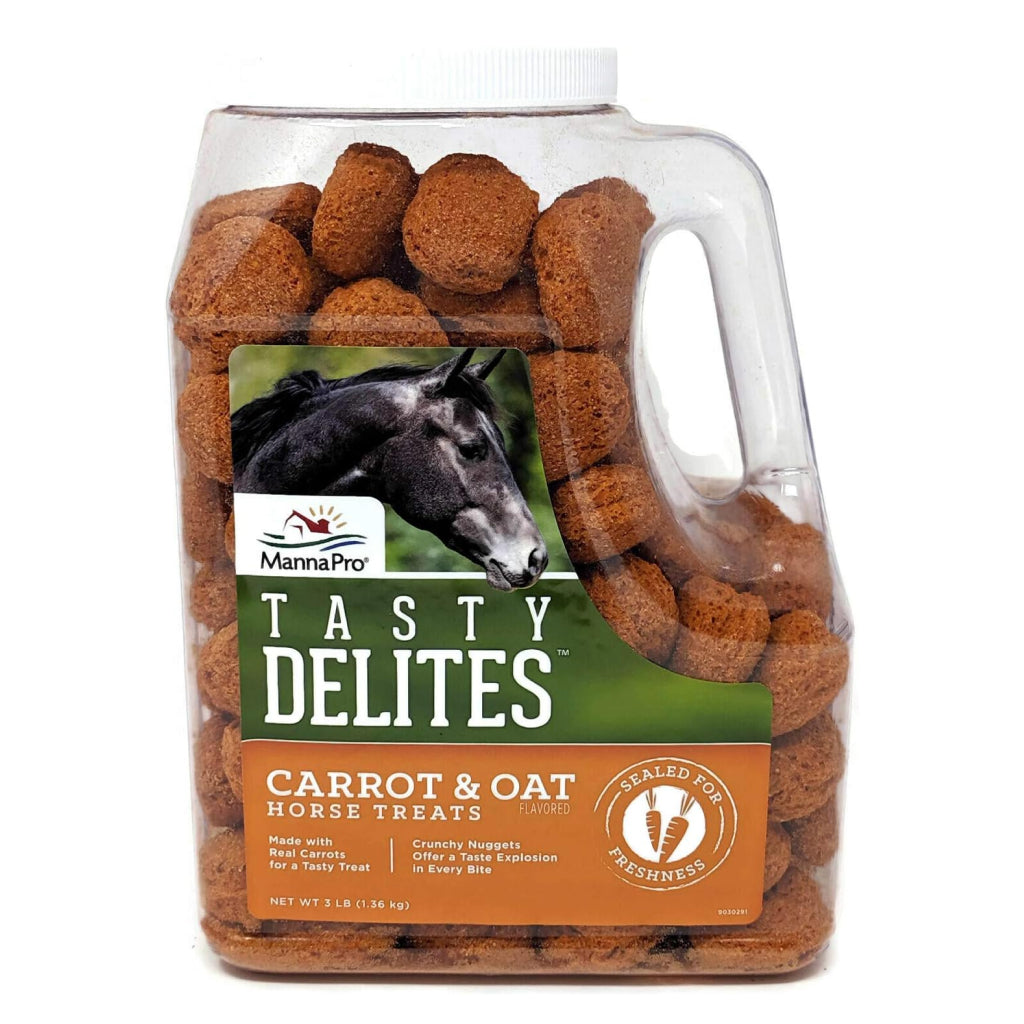 Manna Pro Tasty Delites Carrot Oat Horse Treats - Healthy Equine Snack