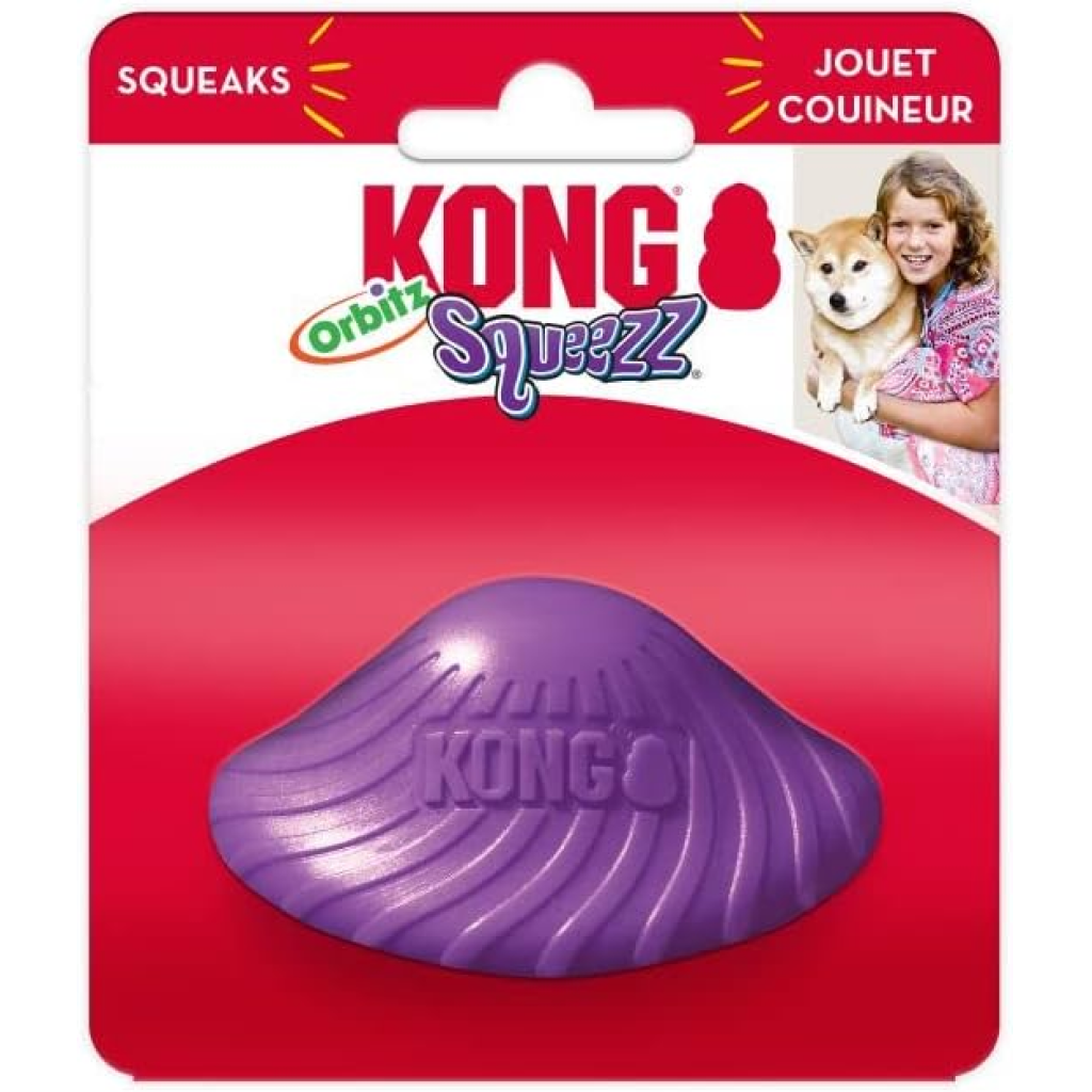 KONG Squeezz Orbitz Saucer Toy for Dogs - Assorted Colors