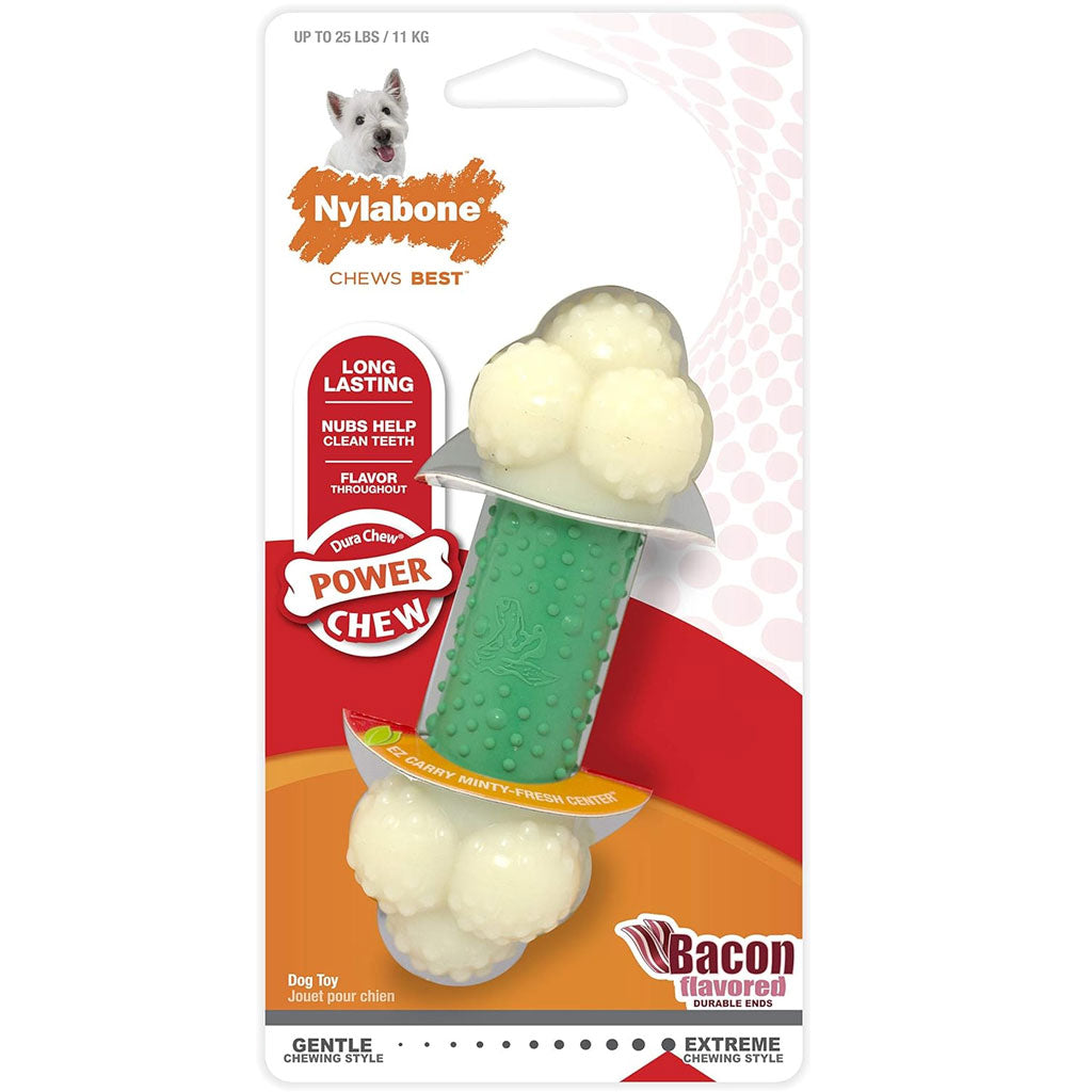 Nylabone Bacon Power Chew: Tough Toy for Tough Dogs