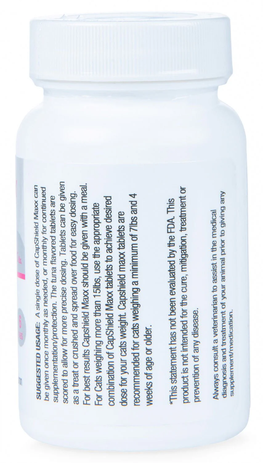 CapShield Maxx for Cats 7–15 lbs - Fast Flea Control Tabs