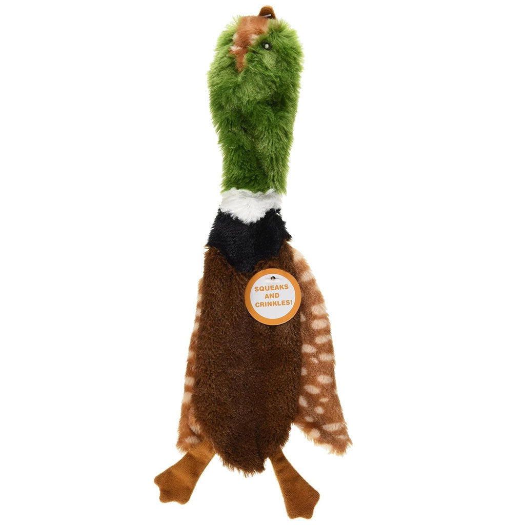 Skinneeez Crinklers Bird Dog Toy: Stuffing-Free, Squeaky Play