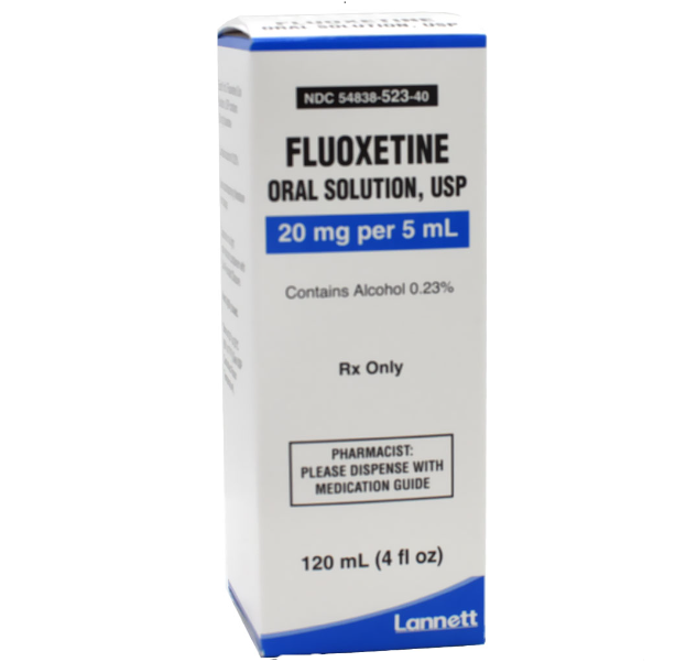 Fluoxetine Oral Solution 20mg/5mL 120 mL (Manufacturer may vary)