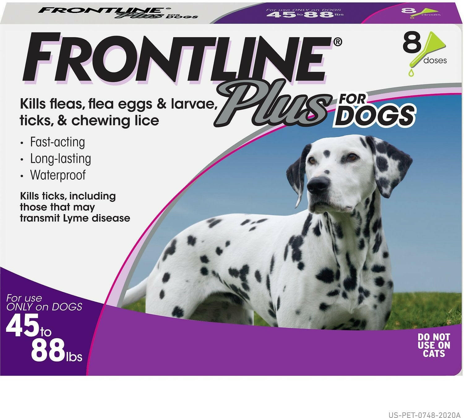Frontline Plus Flea & Tick Protection for Large Dogs, 45-88 lbs