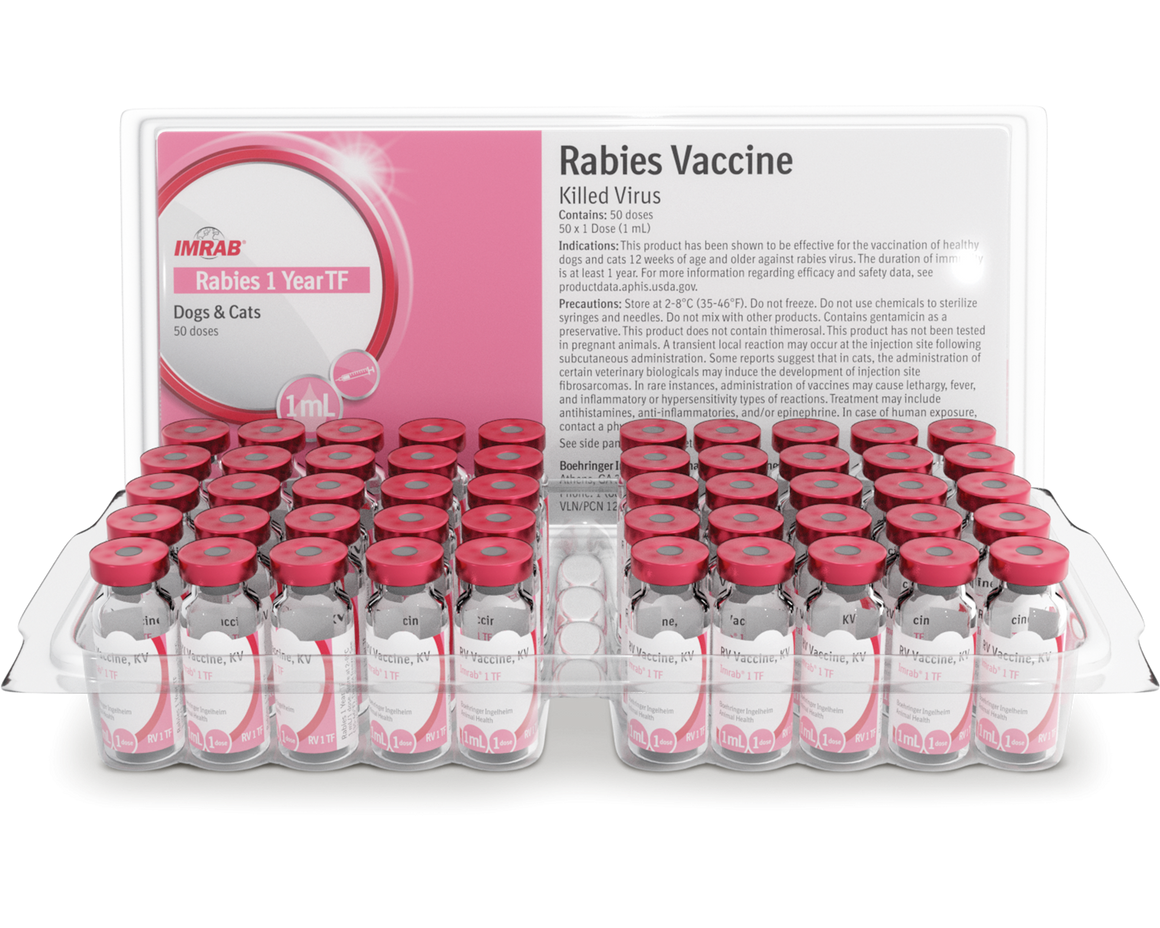 IMRAB 1 TF Rabies Vaccine for Dogs & Cats - 1-Year Protection for Pets ...