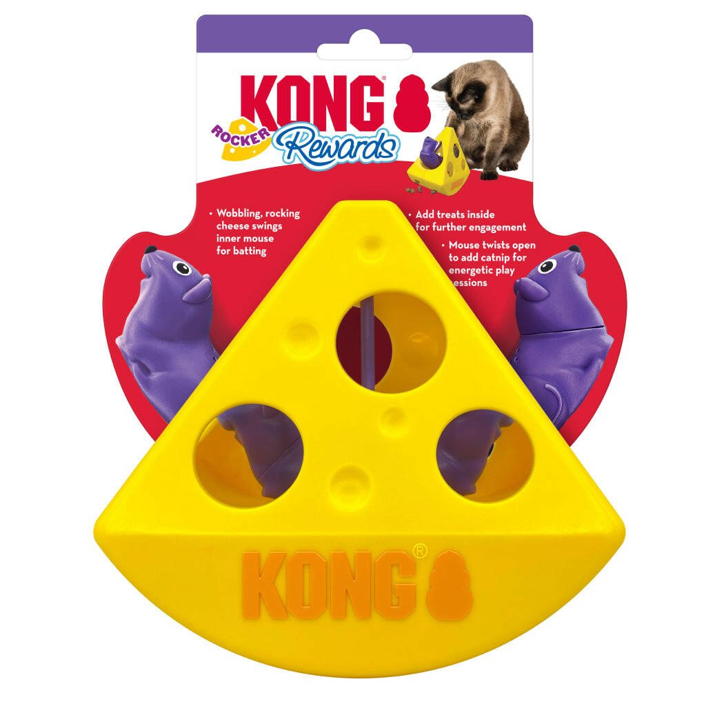 Shop KONG Rewards Rocker Cheese Cat Toy - HardyPaw