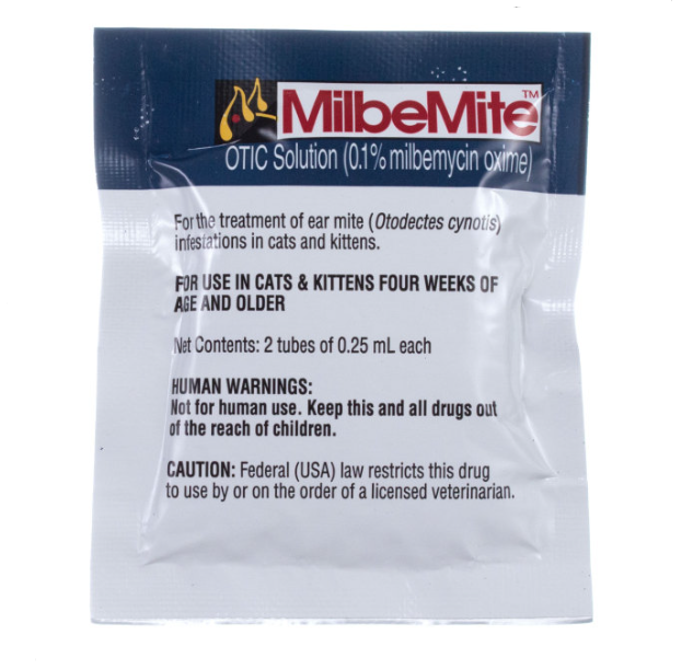 Milbemite Otic Solution - Treat Ear Mites in Cats & Kittens