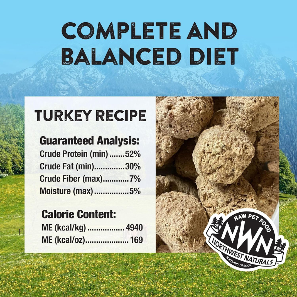Northwest Naturals Freeze-Dried Nuggets Turkey Recipe Raw