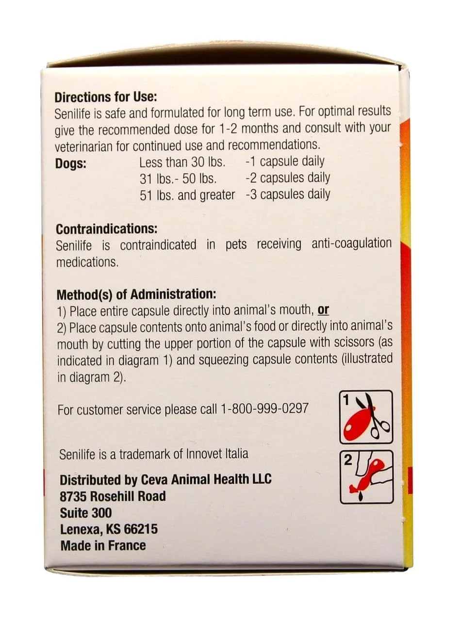 Senilife Cognitive Brain & Health Supplement for Elderly Dogs