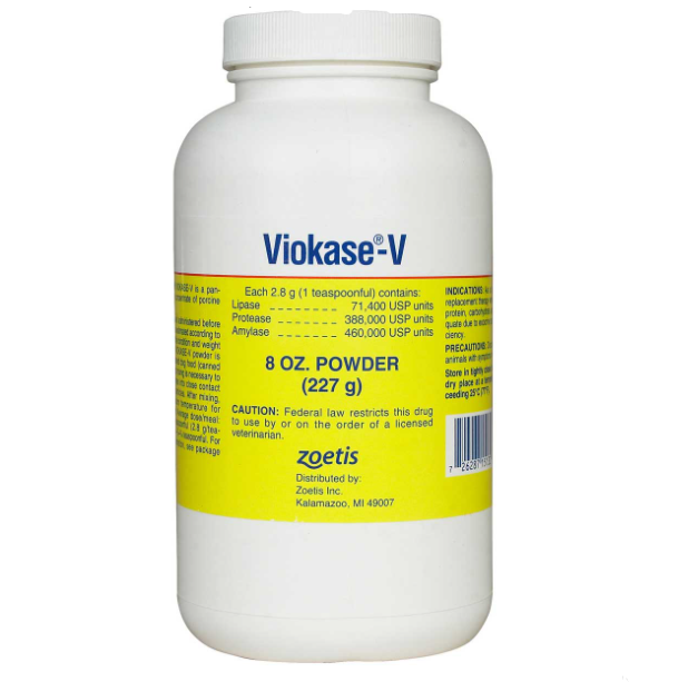 Viokase-V Powder for Dogs & Cats - Pancreatic Enzyme Support