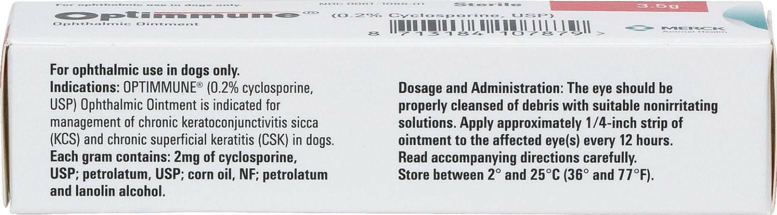 Optimmune Ophthalmic Ointment (3.5 gm) for Keratitis in Dogs